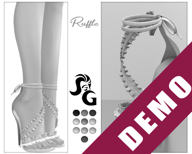 Second Life Marketplace - ::SG:: Ruffle Shoe - DEMO - (Hud is only on ...