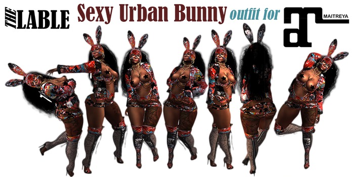 Second Life Marketplace Sexy Urban Bunny Outfit