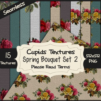 Second Life Marketplace - *Cupids Textures * 15 SPRING BOUQUET FABRIC SET 2