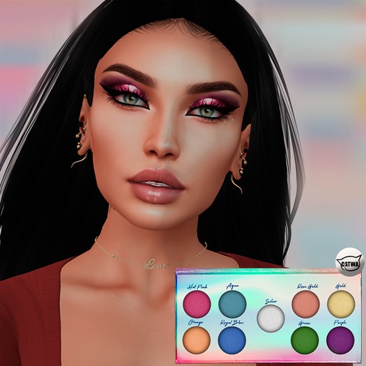 Second Life Marketplace - Noxious Ink - Mono eyeshadow Palette (Catwa)