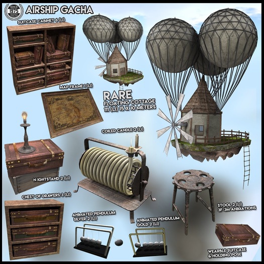 Second Life Marketplace - [Since1975] Airship - Map Frame