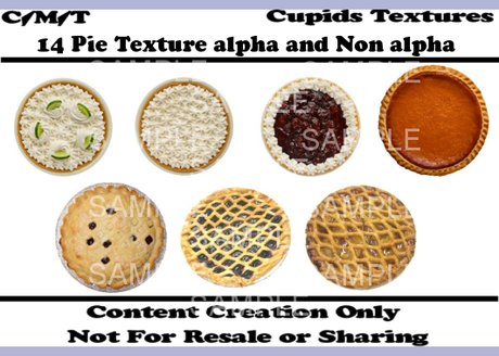 Second Life Marketplace - 14 Pie Textures