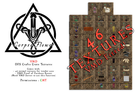 Second Life Marketplace - [CF] VMD DFS Crafts Crate Textures Pack Box