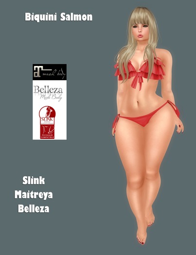 Second Life Marketplace Woman 231 Biquini Salmon