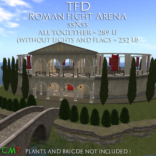 Second Life Marketplace - [TFD] Roman Fight Arena 64x64 - unpack-Hud