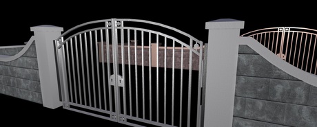 Second Life Marketplace - ~LU~ Dark Sci-Fi Wall & Scripted Gate - Low ...