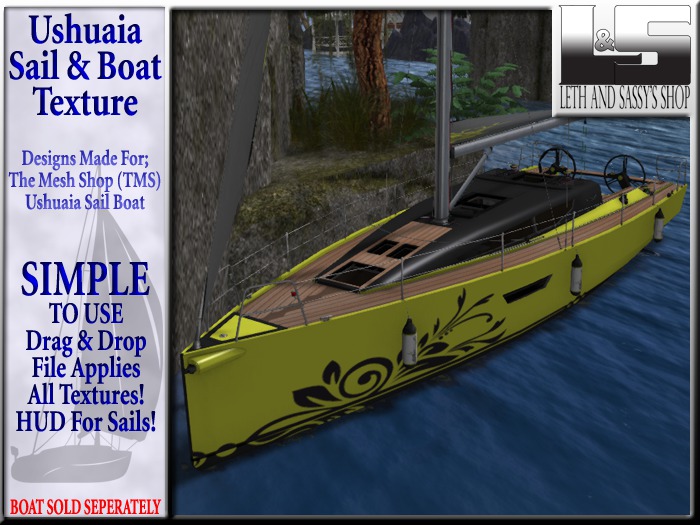 Second Life Marketplace - L&S - Ushuaia Seaclusion Sail & Boat Texture ...