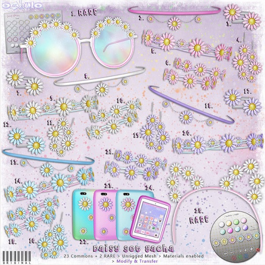 Second Life Marketplace - [ bubble ] 13 - Daisy Tiara - Blue