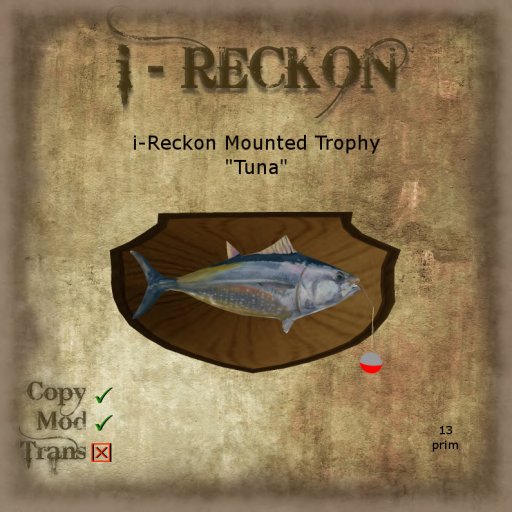 Second Life Marketplace - i-Reckon Redneck Fishin Trophy "Tuna"