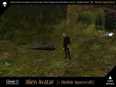 Second Life Marketplace - Gaagii - Alien Avatar + Obelisk Vehicle (Dr ...