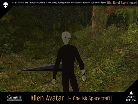 Second Life Marketplace - Gaagii - Alien Avatar + Obelisk Vehicle (Dr ...