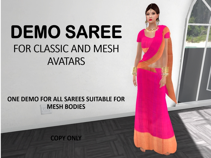Second Life Marketplace - Demo Saree for Classic & Mesh avatars