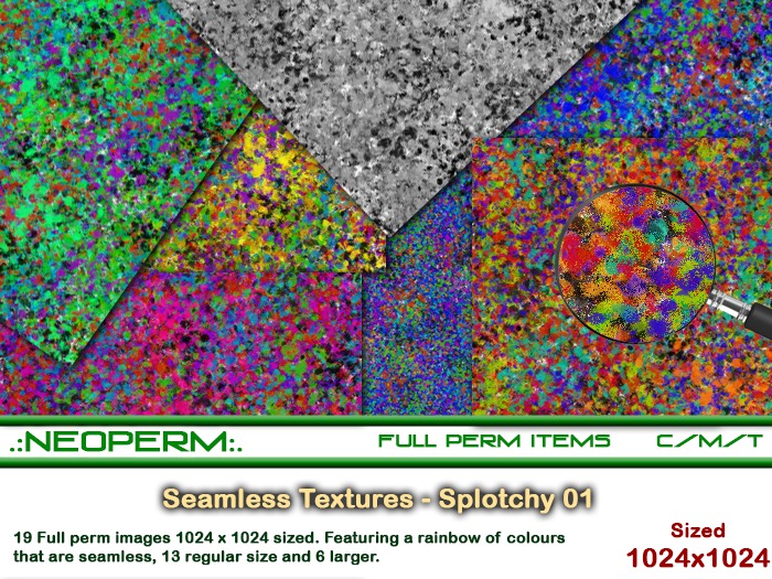 Second Life Marketplace - .:NeoPerm:. Splotchy Textures FullPerm 01 ...