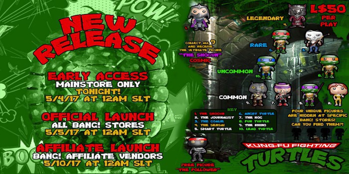 Second Life Marketplace - GACHA - Bang! Figures : Kung-Fu Turtles #8 ...