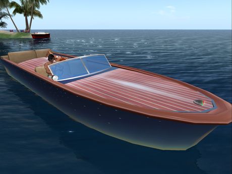 Second Life Marketplace - Runabout Classic bluebird - driveable boat ...