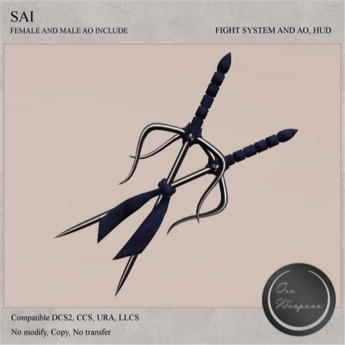 Second Life Marketplace - :: ORE Weapons:: Sai Blue Package (ADD ME)