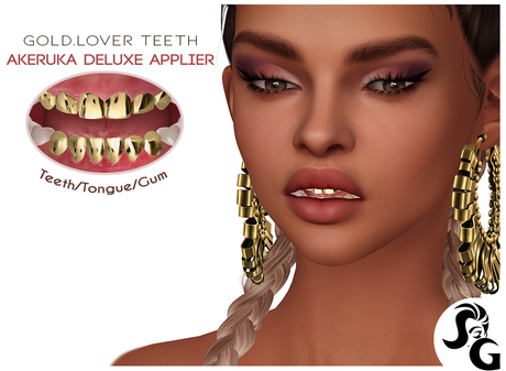 Second Life Marketplace - ::SG:: GoldLover Teeth for AKERUKA DELUXE Heads
