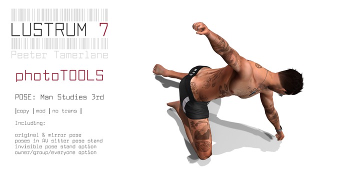 Second Life Marketplace - LUSTRUM 7 poses - ManStudies 3rd
