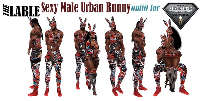 Second Life Marketplace Sexy Male Urban Bunny Fit For Aesthetic