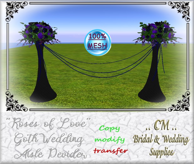 Second Life Marketplace - ..CM.." Roses of Love" Goth Wedding Aisle ...