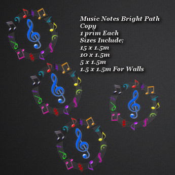 Second Life Marketplace - Music Notes Bright Path