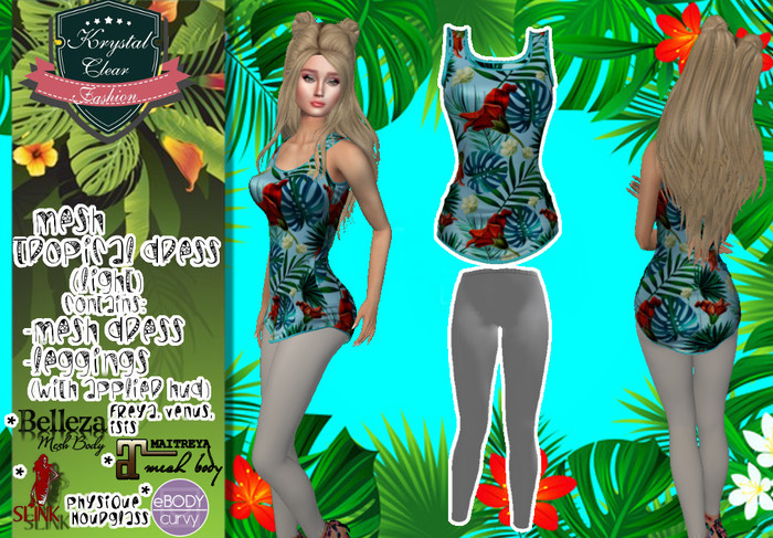 Second Life Marketplace - :: KCF :: Tropical Dress & leggings (light)