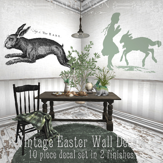 Second Life Marketplace - *pm* Vintage Easter Wall Decals