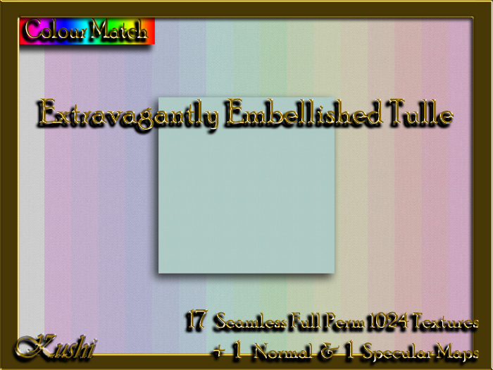 Second Life Marketplace - Extravagantly Embellished Tulle Solids Textures