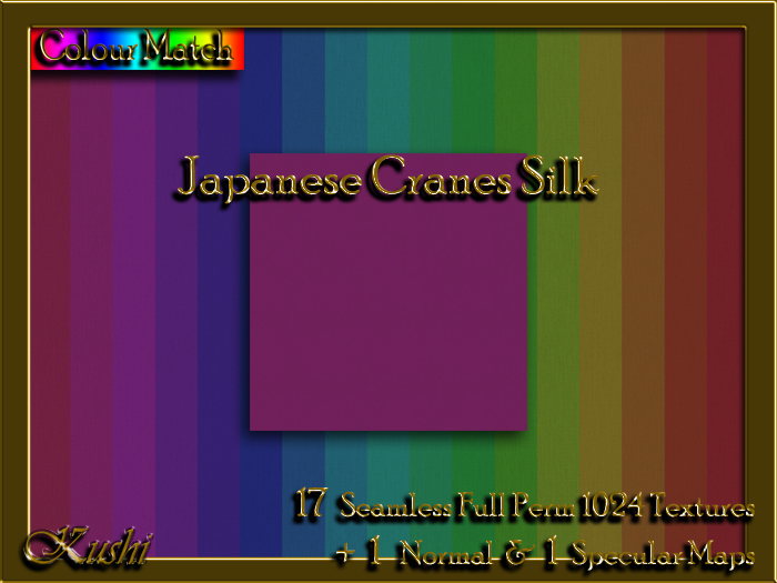 Second Life Marketplace - Japanese Cranes Silk Solids Textures