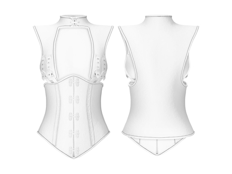 Second Life Marketplace - Full Perm Leather Detailed Corset Maitreya ...