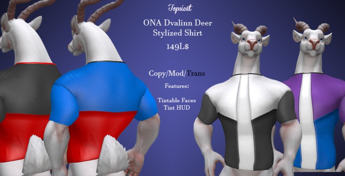 Second Life Marketplace - [Topsicat] Dvalinn Deer Stylized Shirt