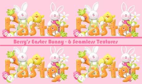 Second Life Marketplace - Berry's Easter Bunny Textures - 6 Seamless ...