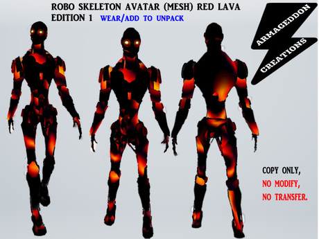 Second Life Marketplace - ROBO SKELETON (MESH) AVATAR FATPACK 2
