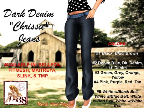 Second Life Marketplace - *DBS* Ladies Jeans - #2 BELLEZA CHRISSIE 3 Pr.