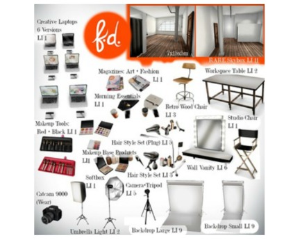 Second Life Marketplace - (fd) Makeup Tools Red (Boxed)