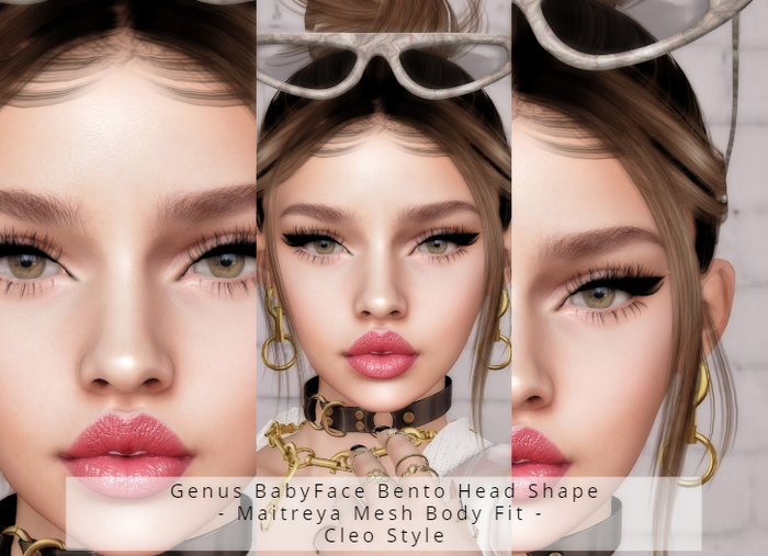 Second Life Marketplace - Genus Babyface Bento Head Shape -MaitreyaFit ...