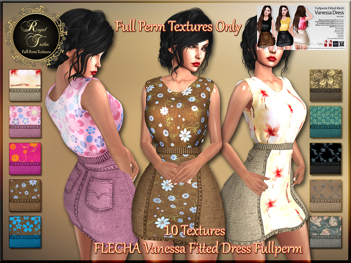 Second Life Marketplace - FLECHA Vanessa Fitted Dress textures 1