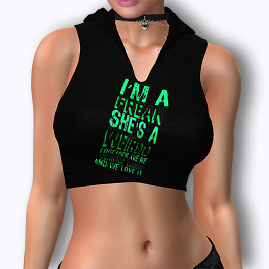 Second Life Marketplace V2v Lil Black Im A Freak Hoodie Maitreya