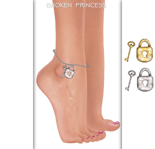 Second Life Marketplace - Broken Princess Lock and Key Anklet
