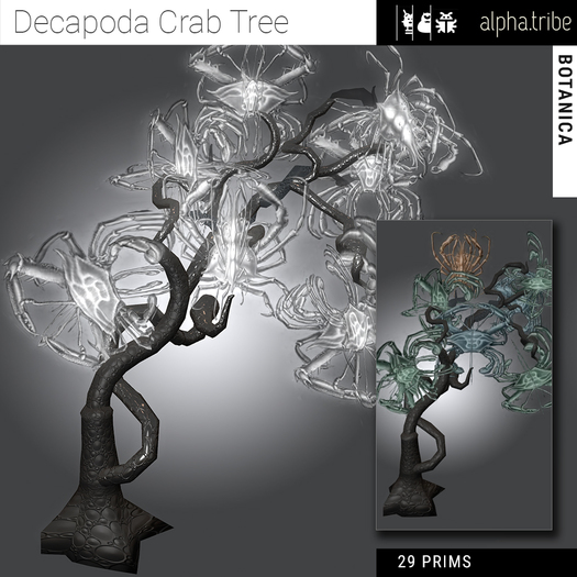 Second Life Marketplace - alpha.tribe Botanica::: Decapoda Crab Tree