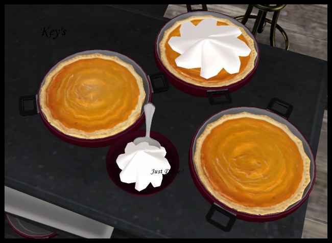 Second Life Marketplace - Pumpkin Pies - Steam on off or chilled or ...
