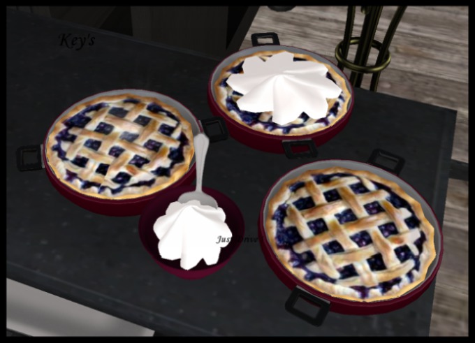Second Life Marketplace - Blueberry Pies - Steam on off or chilled or ...