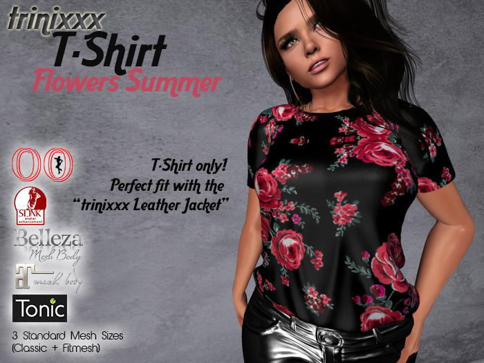 Second Life Marketplace - trinixxx T-Shirt "Summer Flowers"