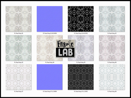 Second Life Marketplace - Fabric Lab ME Pearl Inlay Texture Collection