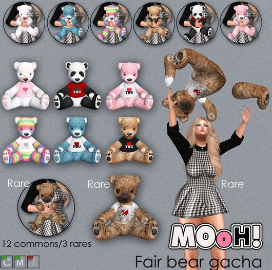 Second Life Marketplace - MOoH! Teddy throw (ADD) RARE