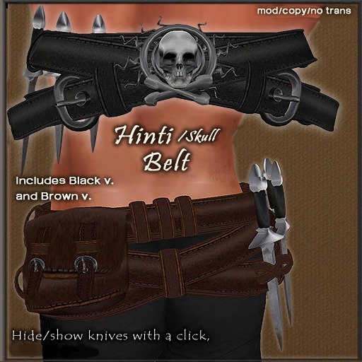 Second Life Marketplace - Belt T.E.D. Hinti Skull v. /2 col