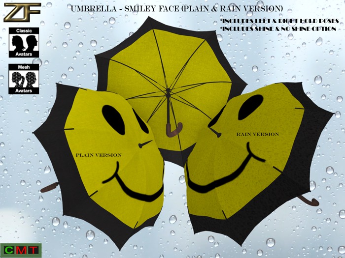 Second Life Marketplace - Zuloo - MESH Umbrella Set w/Pose - Plain ...
