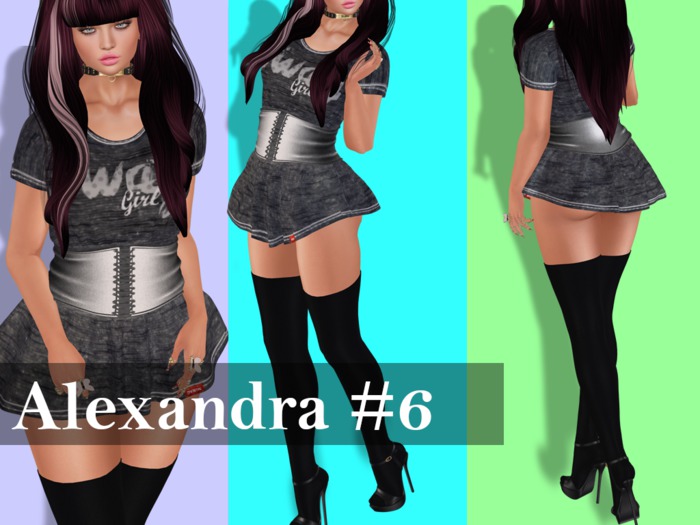 Second Life Marketplace - [The Sin] Alexandra outfit Dress #6