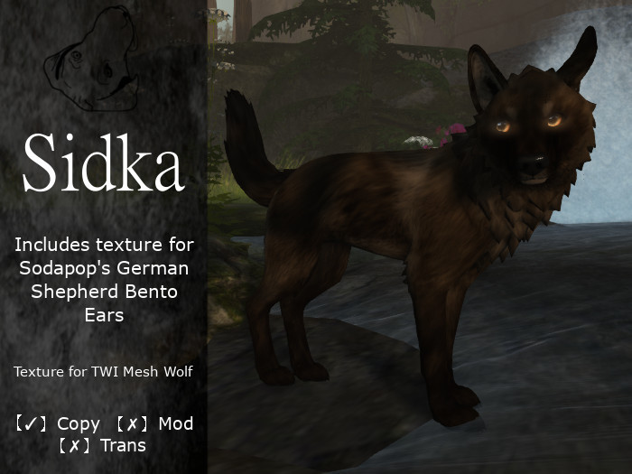 Second Life Marketplace - [DNA] TWI Wolf Texture - Sidka