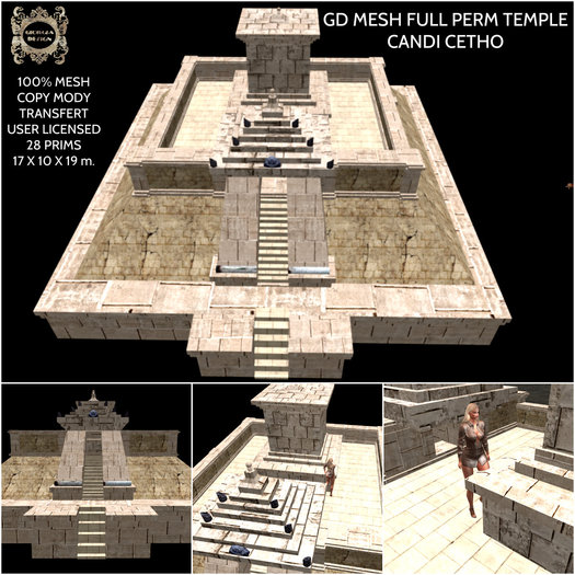 Second Life Marketplace - GD MESH FULL PERM TEMPLE CANDI CETHO